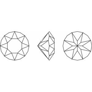 Cabochon PureCrystal 1088 8 mm Capri Blue x1 - Perles & Co