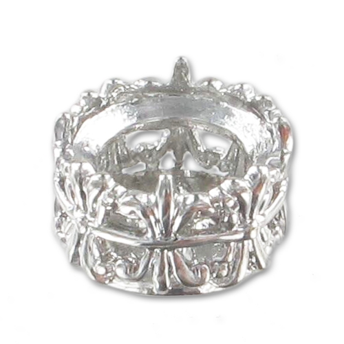 Serti griffe décoré 1028/1088/1122 8 mm rhodium x1 - Perles & Co