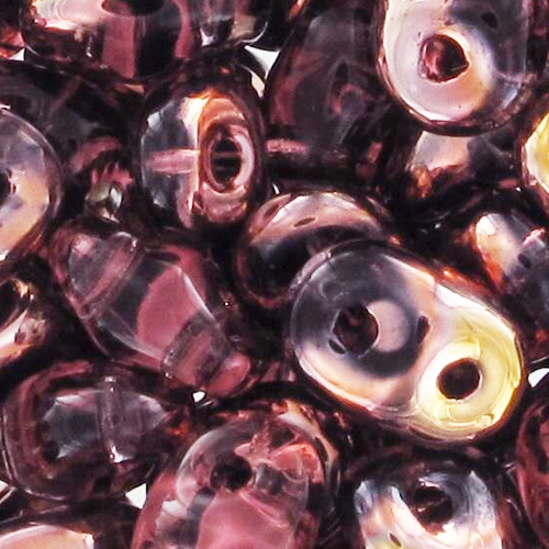 SuperDuo 2,5x5 mm Amethyst Capri Gold x10g - Perles & Co