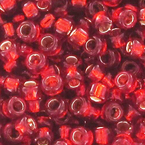 Rocaille Toho 15/0 TO15R25C - Silver Lined Ruby x8g - Perles & Co