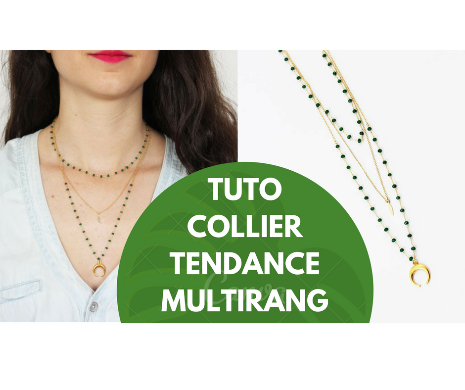 DIY bijoux Collier multirang fantaisie avec une chaîne perlée et un ...