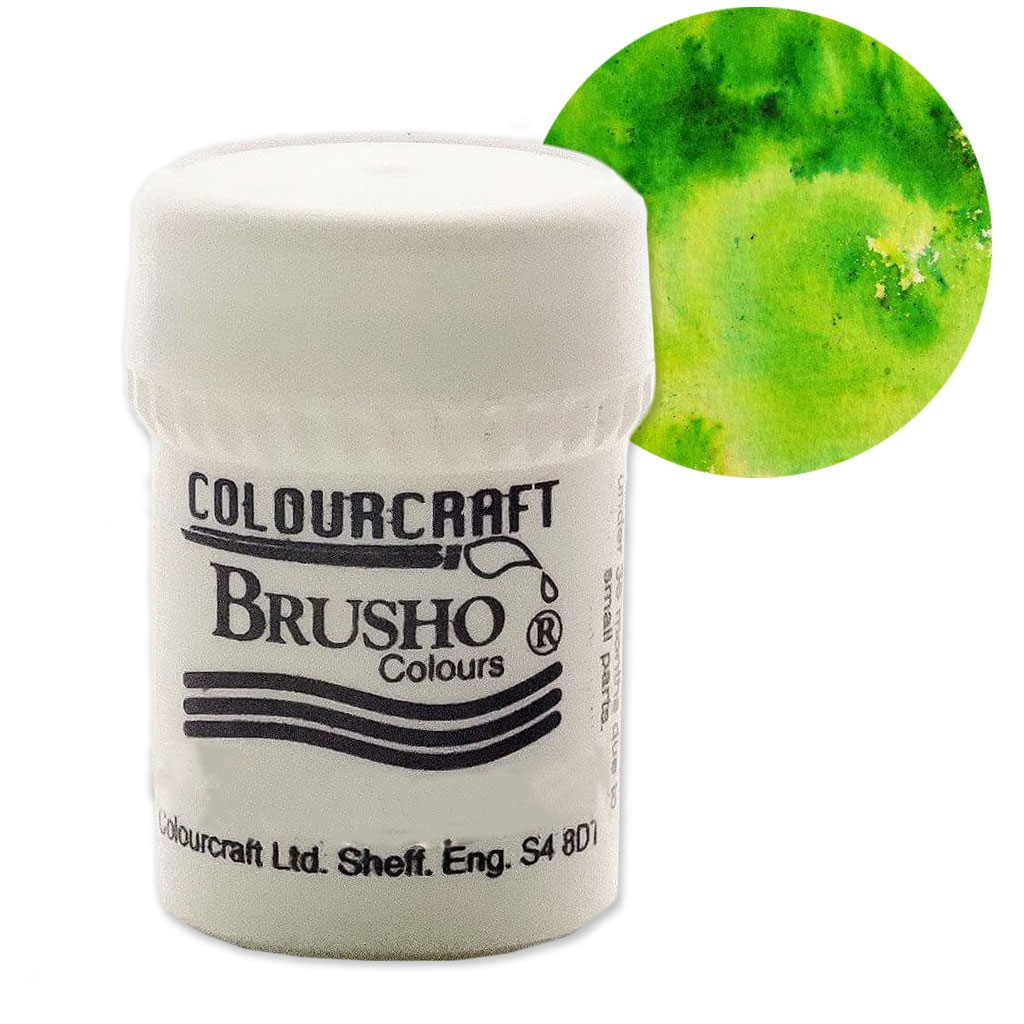Pigment en poudre aquarellable Brusho Colours - Lime Green x15 g ...