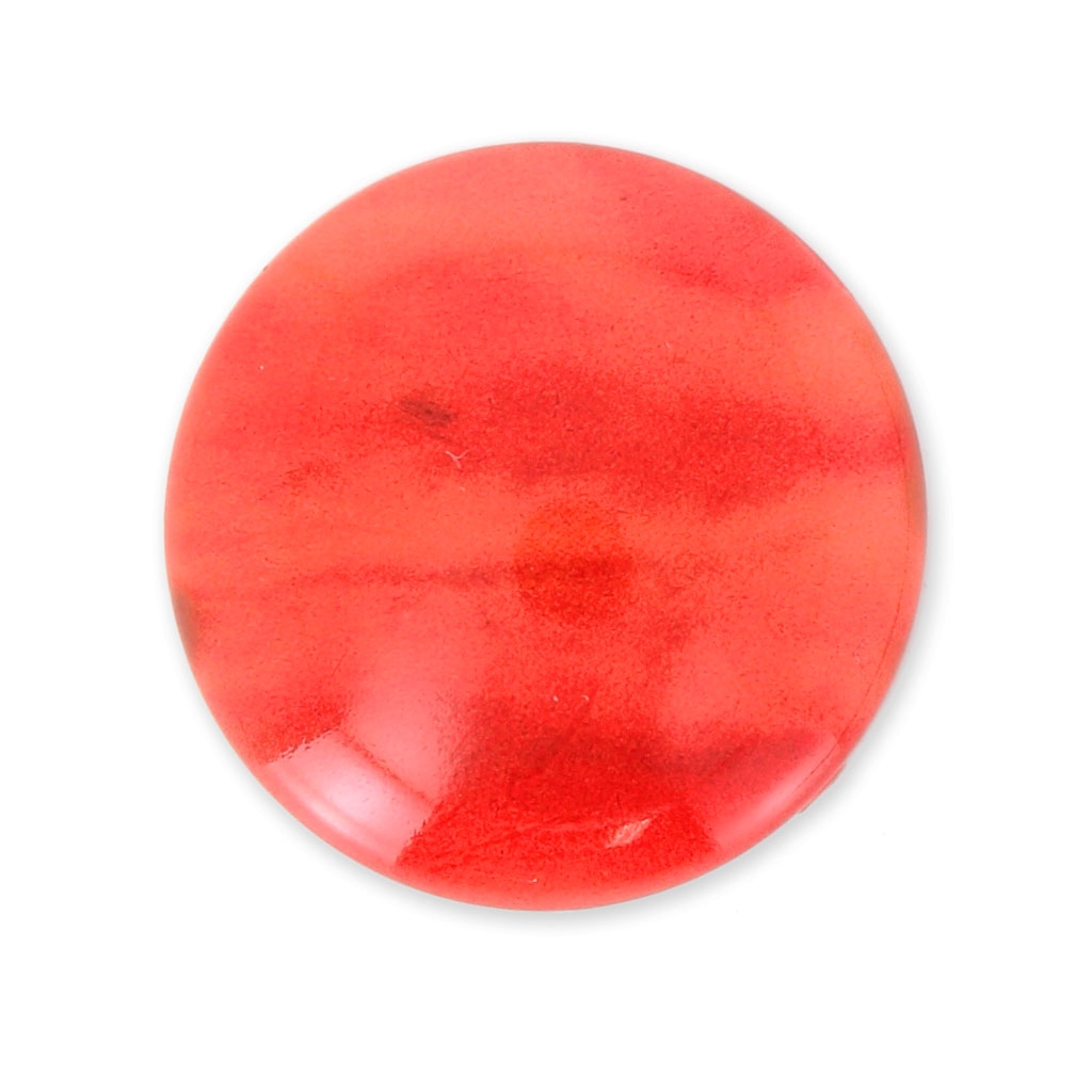 Cabochon en résine imitation pierre gemme 25 mm Cornaline x1 - Perles & Co
