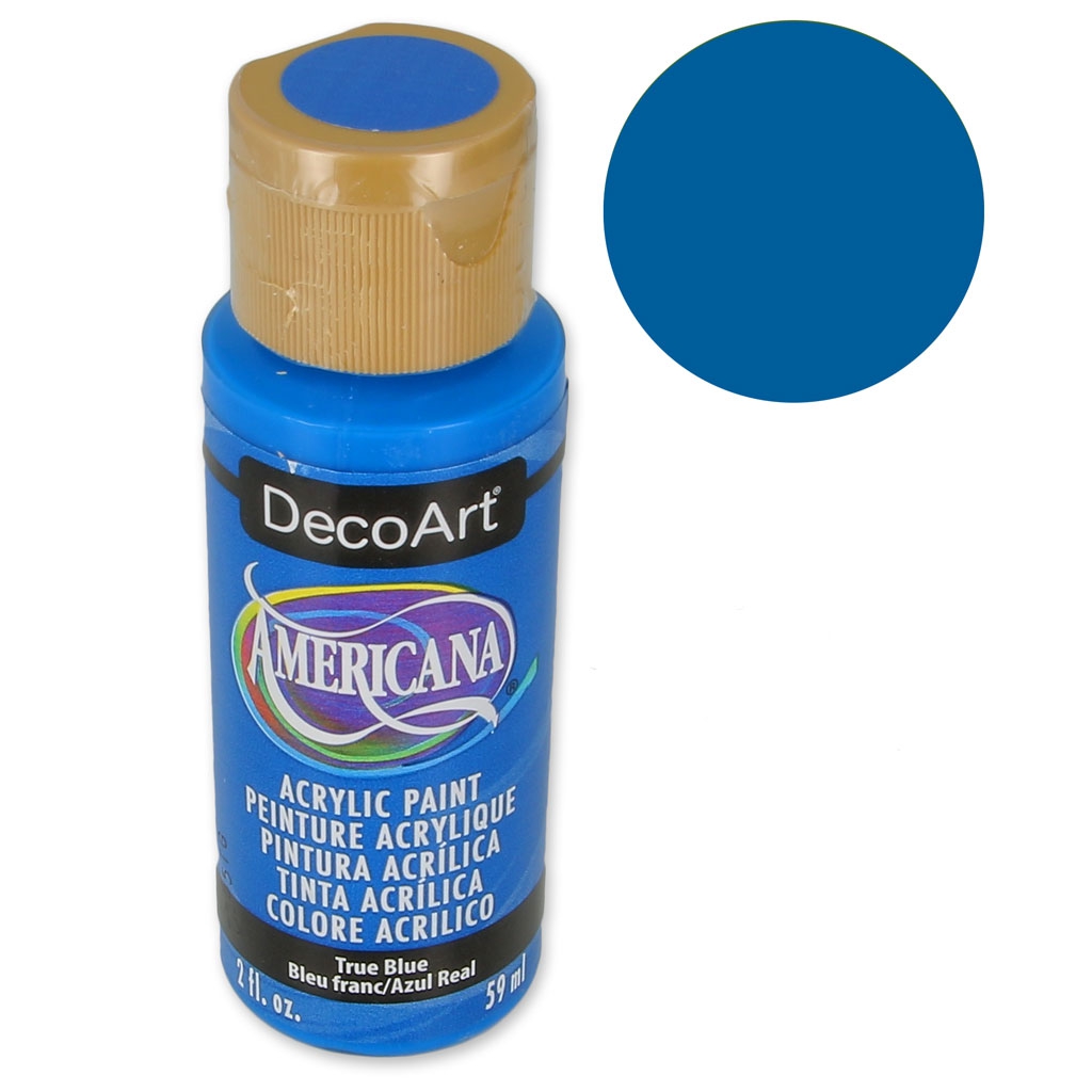Peinture acrylique haute qualité - DecoArt Americana - True Blue x59 ml ...