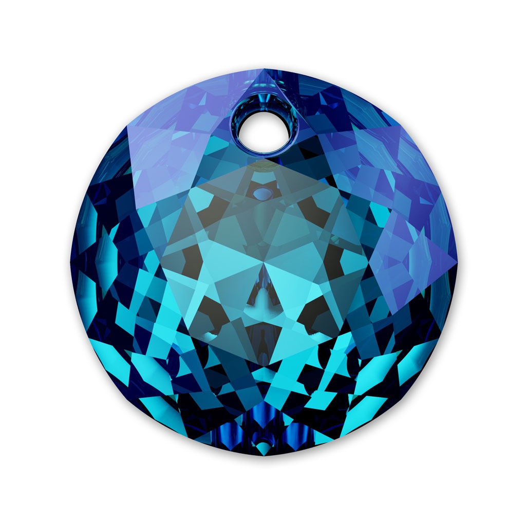 Pendentif PureCrystal 6430 8 mm Crystal Bermuda Blue x1 - Perles & Co