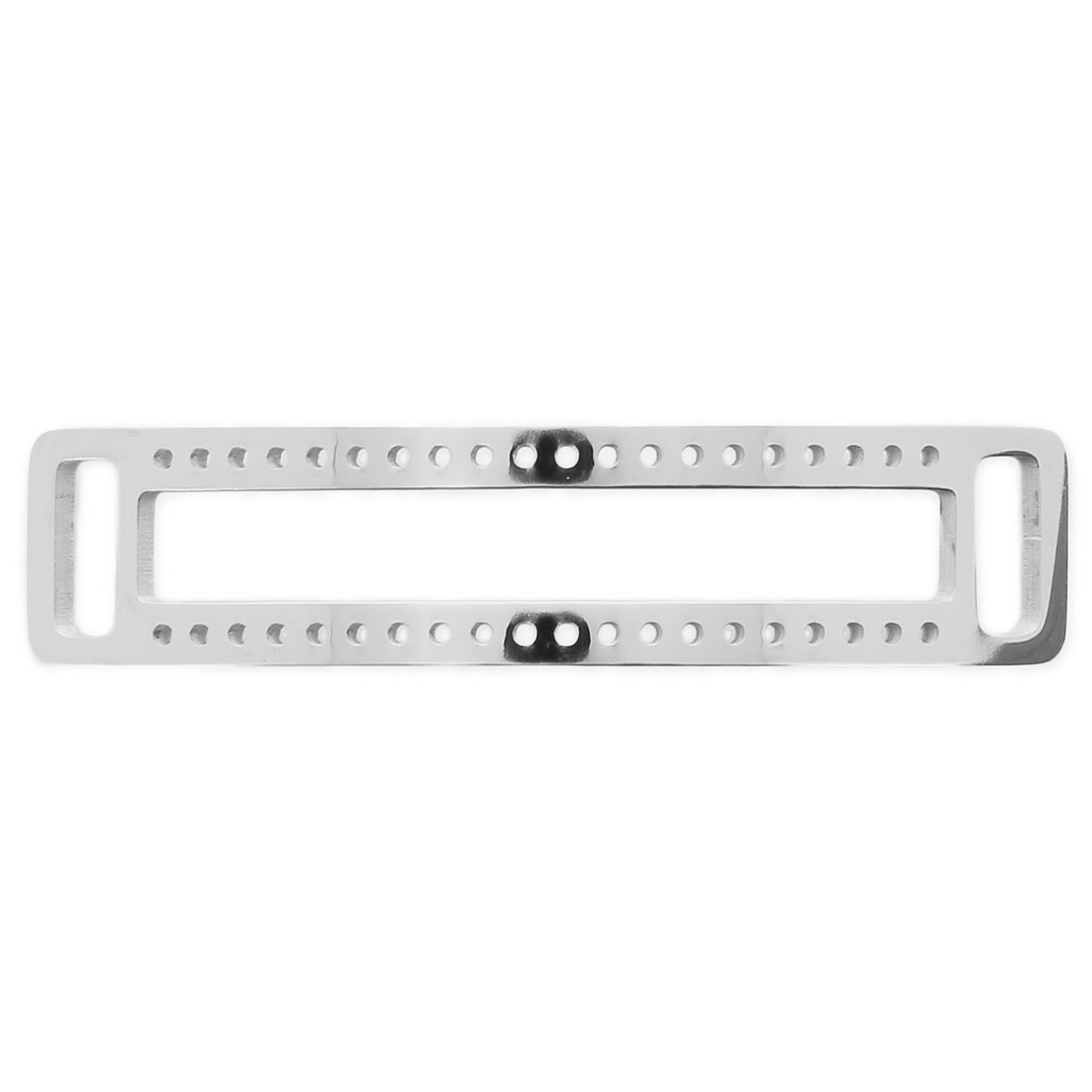Intercalaire pour bracelet et tissage de perles 43x10 mm en Acier inox ...