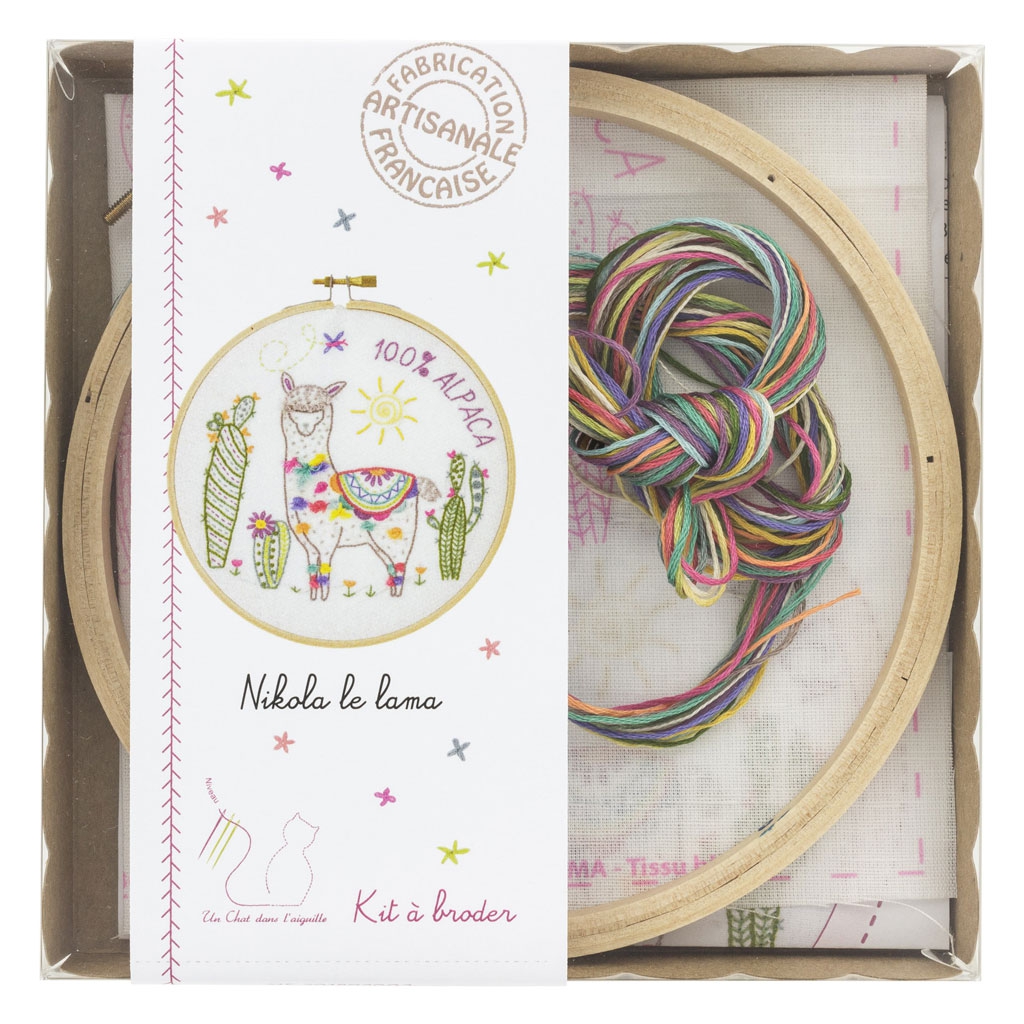 Kit broderie - Fabrication Artisanale Francaise - Nikola le lama x1 ...
