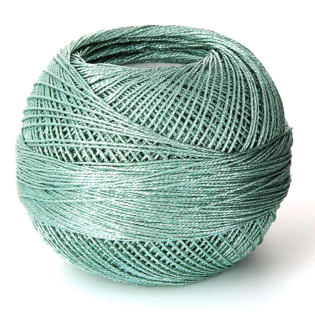 Fil en polyester Liz Metallic taille 20 Sea Foam n°322 x146m - Perles & Co