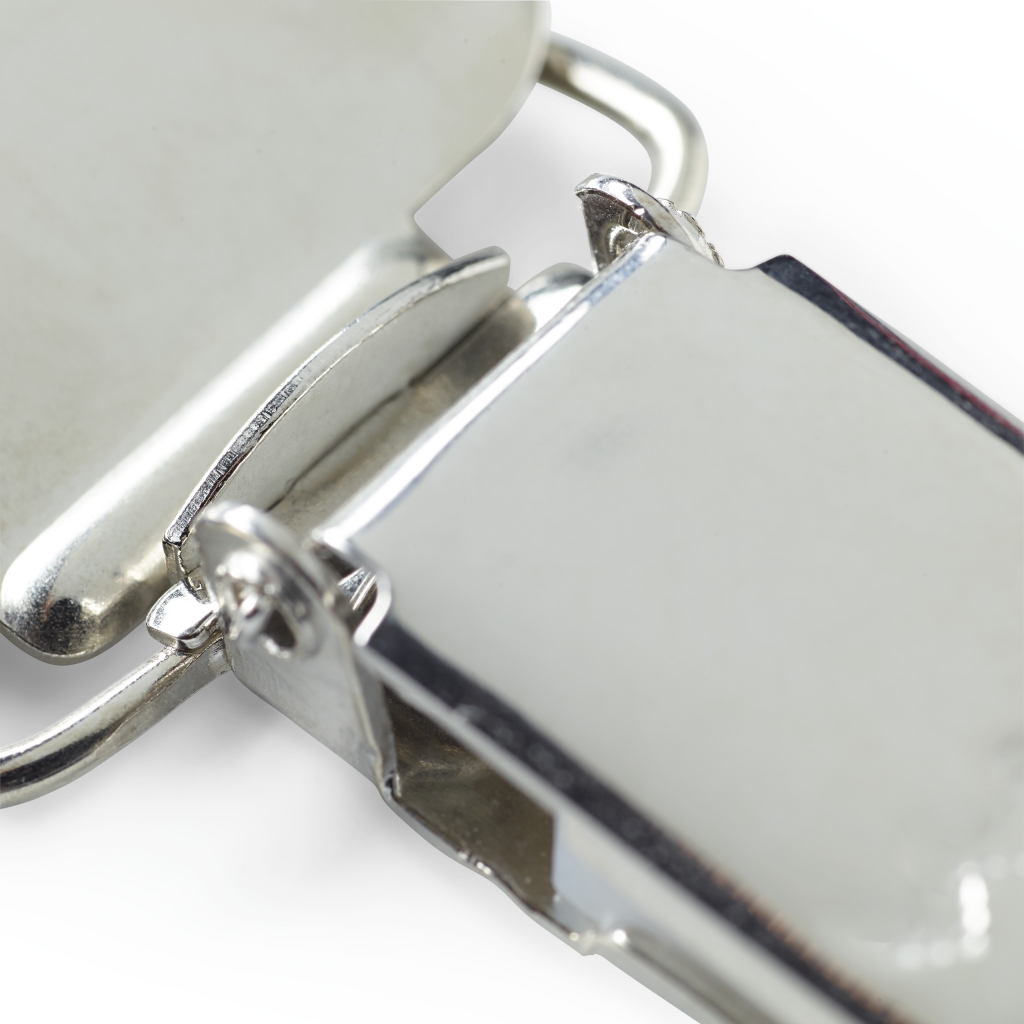 Set de 2 clips amovibles pince attache bretelle 30 mm argenté - Perles & Co