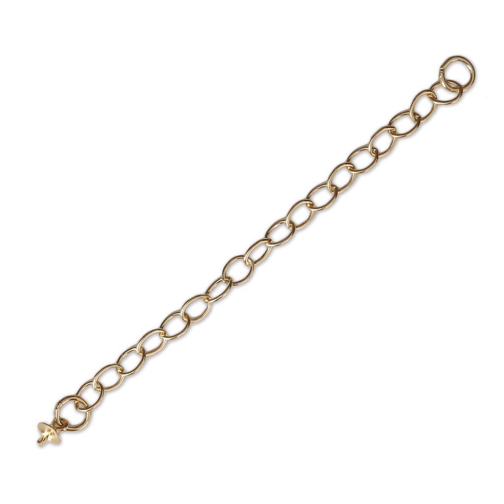 Chainette d'extension Forçat 60 mm Gold Filled (or laminé) x1 - Perles & Co