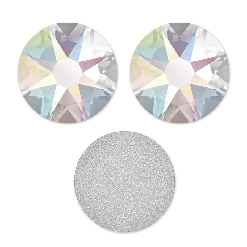 Strass à coller en cristal PureCrystal 4 mm Crystal AB x36 - Perles & Co