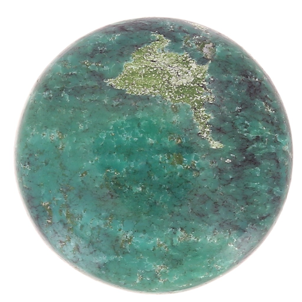 Cabochon rond 20 mm Turquoise naturelle x1 - Perles & Co