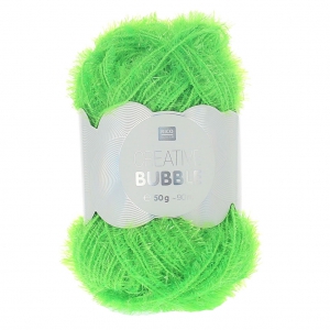 Creative Bubble - Fil à crocheter pour éponge tawashi Vert fluo x50g ...