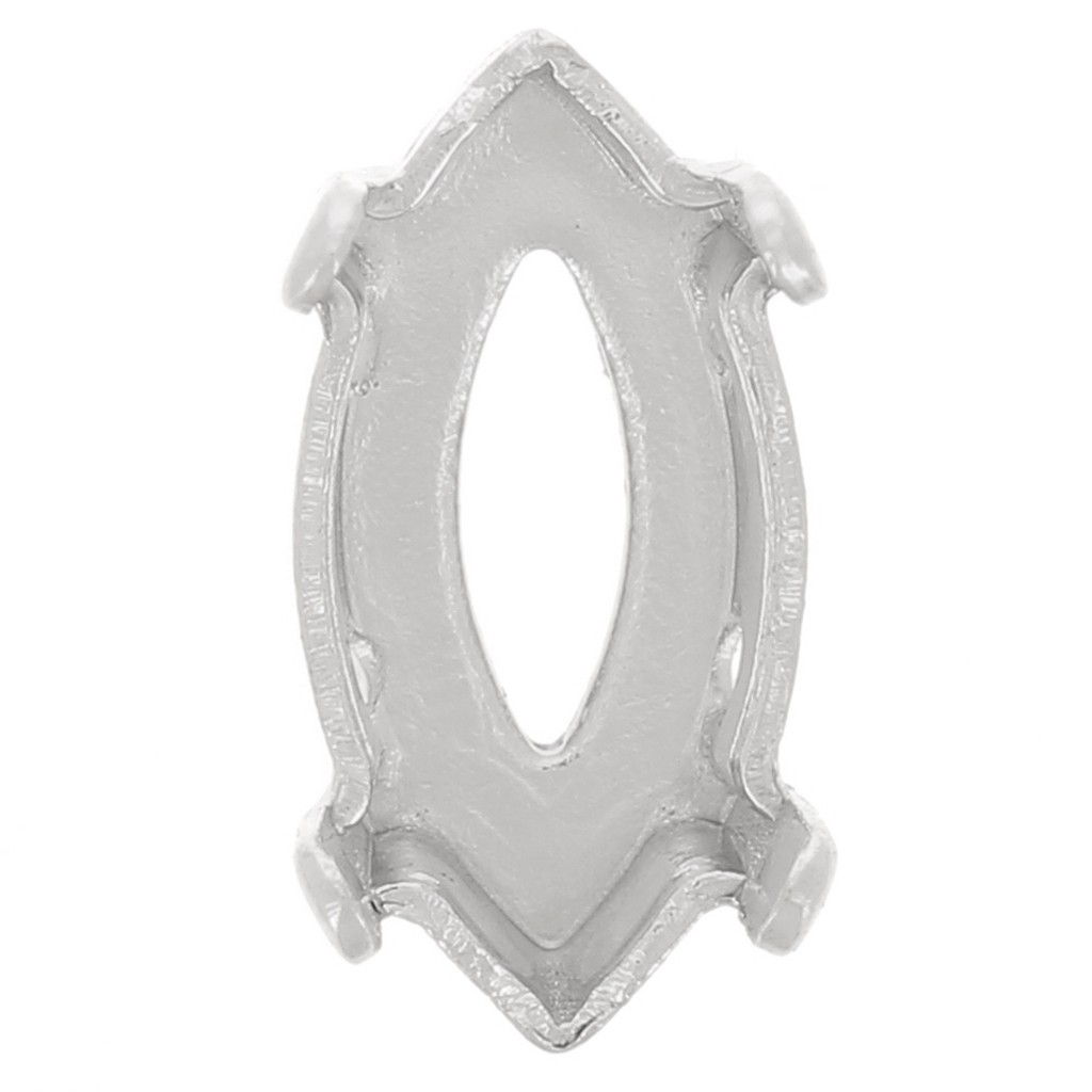 Serti griffe navette PureCrystal 4228 10x5 mm - Rhodié x1 - Perles & Co