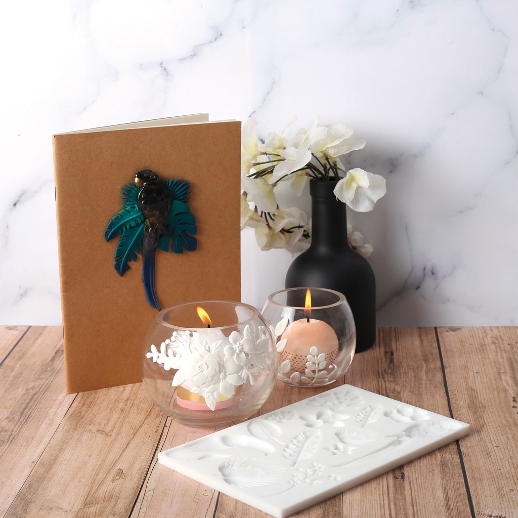 Moule en silicone pour pâte polymère, résine et pâte de métal - Floral ...