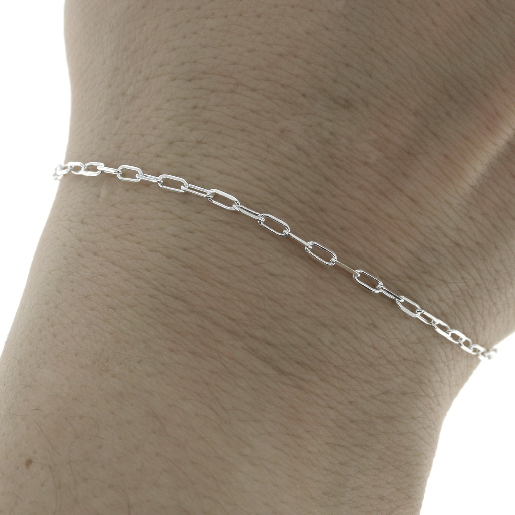 Chaîne maille forçat rectangle 1.85 mm en Argent 925 x50 cm - Perles & Co