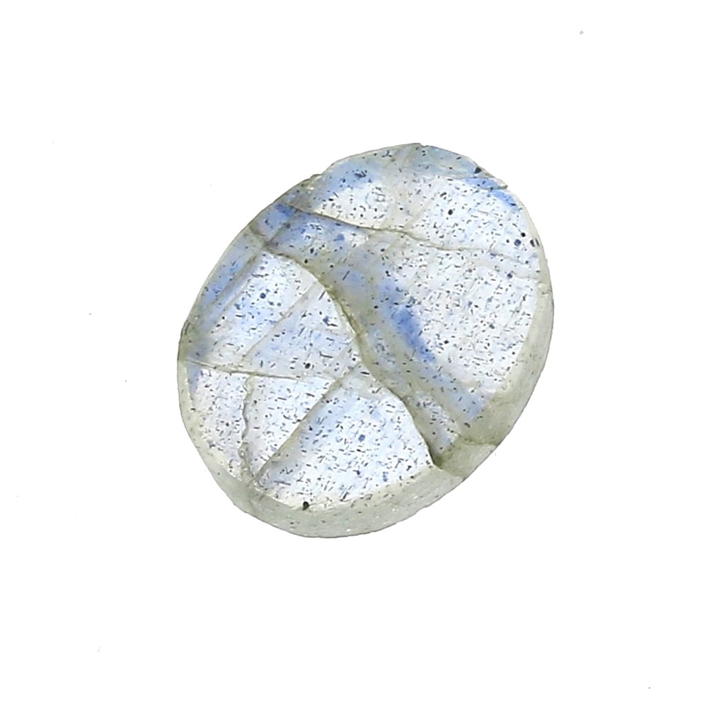 Palet ovale 8x6 mm en pierre gemme - Labradorite x1 - Perles & Co