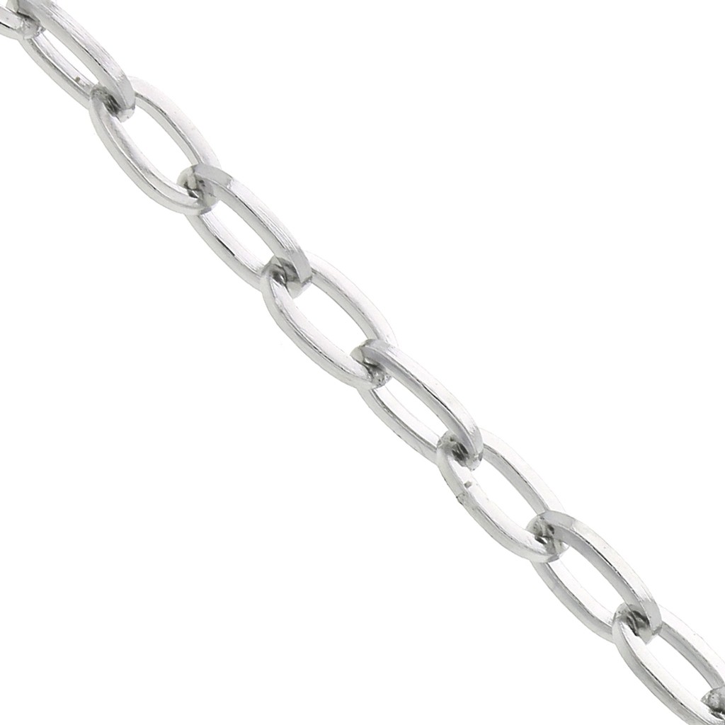 Chaîne maille Forçat rectangle 2.1 mm en Acier inoxydable 316L x1m ...