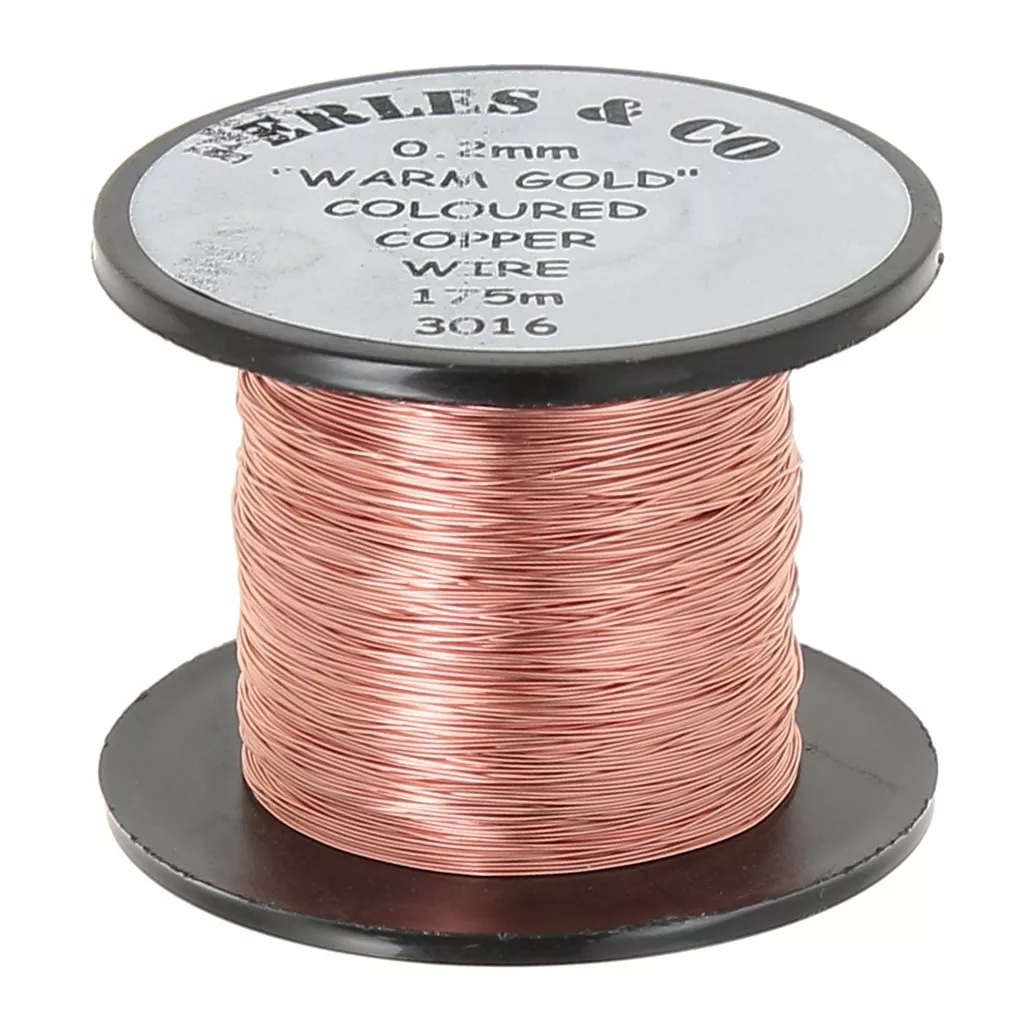 Fil de cuivre 0.20 mm Cuivré x 175 m - Perles & Co