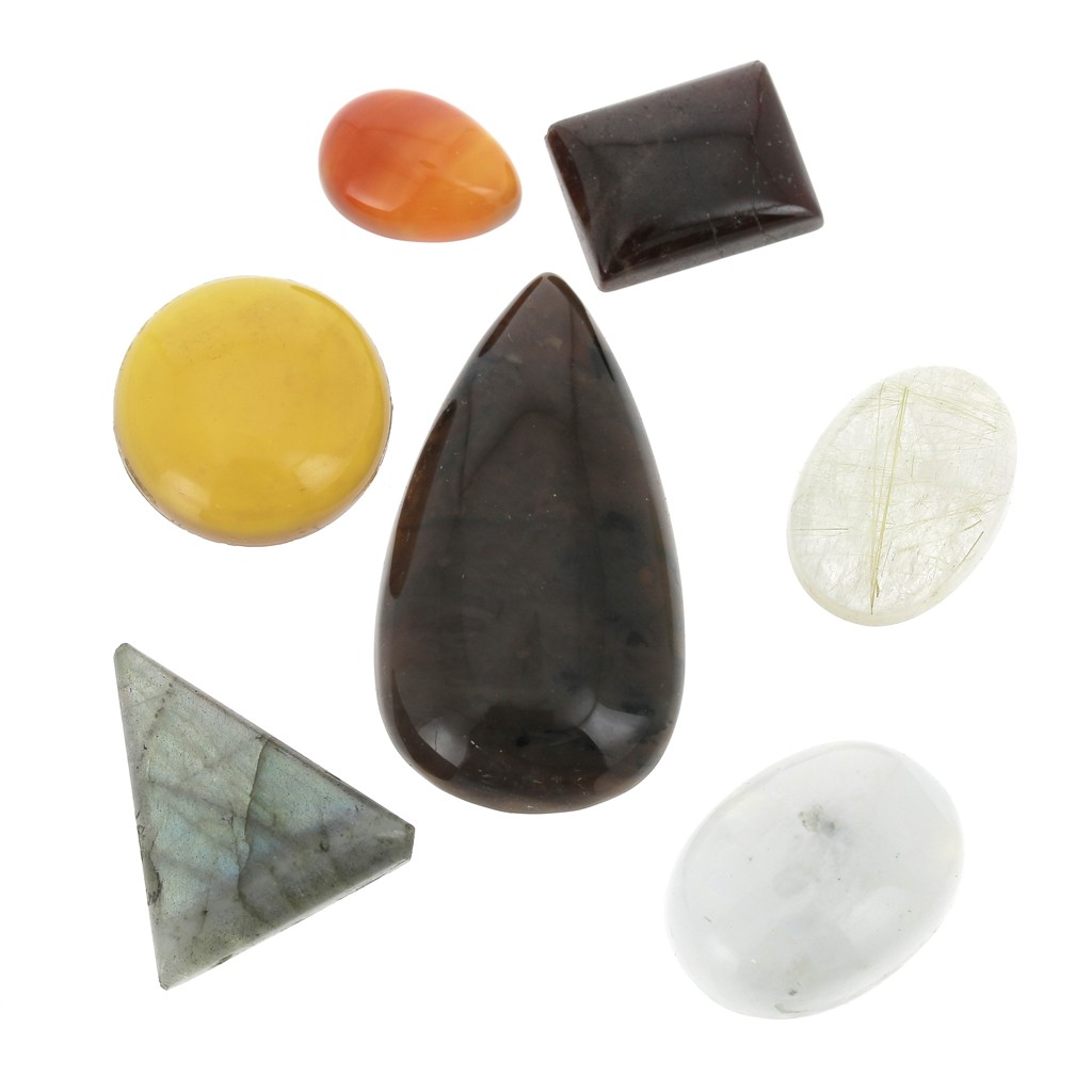 Assortiment de cabochons en pierre gemme de grande taille - 10 mm à 25 ...