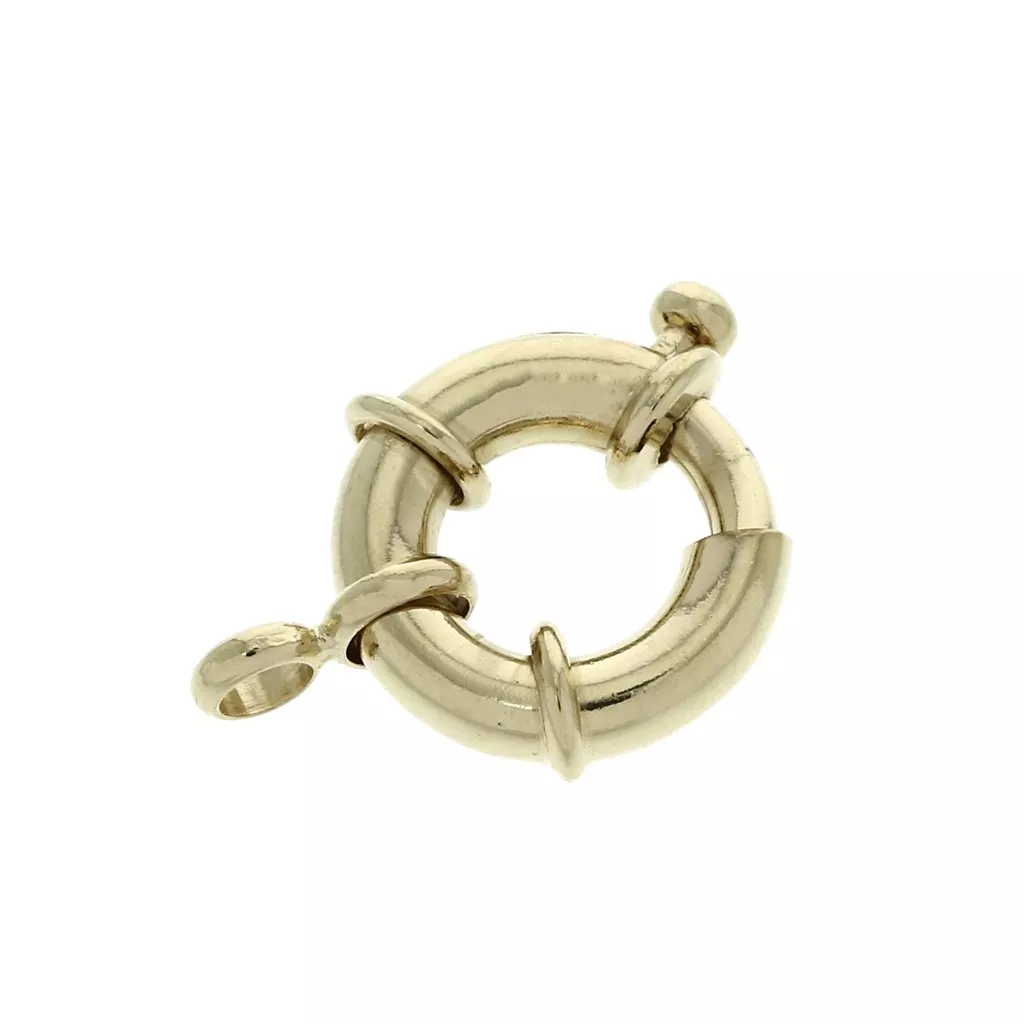 Fermoir bouée 1 attache pour bracelet ou collier 15 mm - Plaqué Or 3 ...