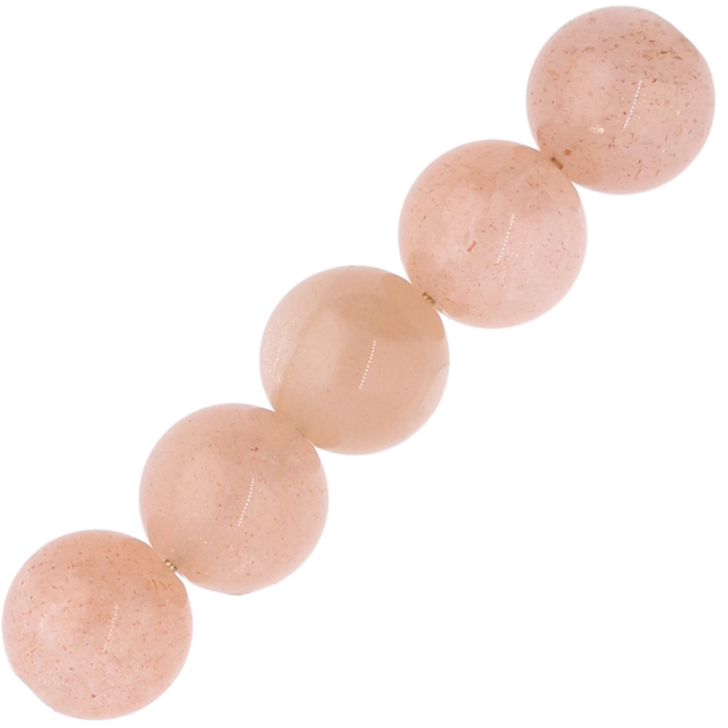 Perles rondes 6 mm pierre gemme Sun Stone - Pierre de soleil x15 ...