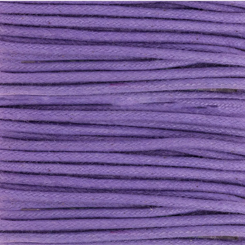 Coton ciré 2 mm Violet x5 m - Perles & Co