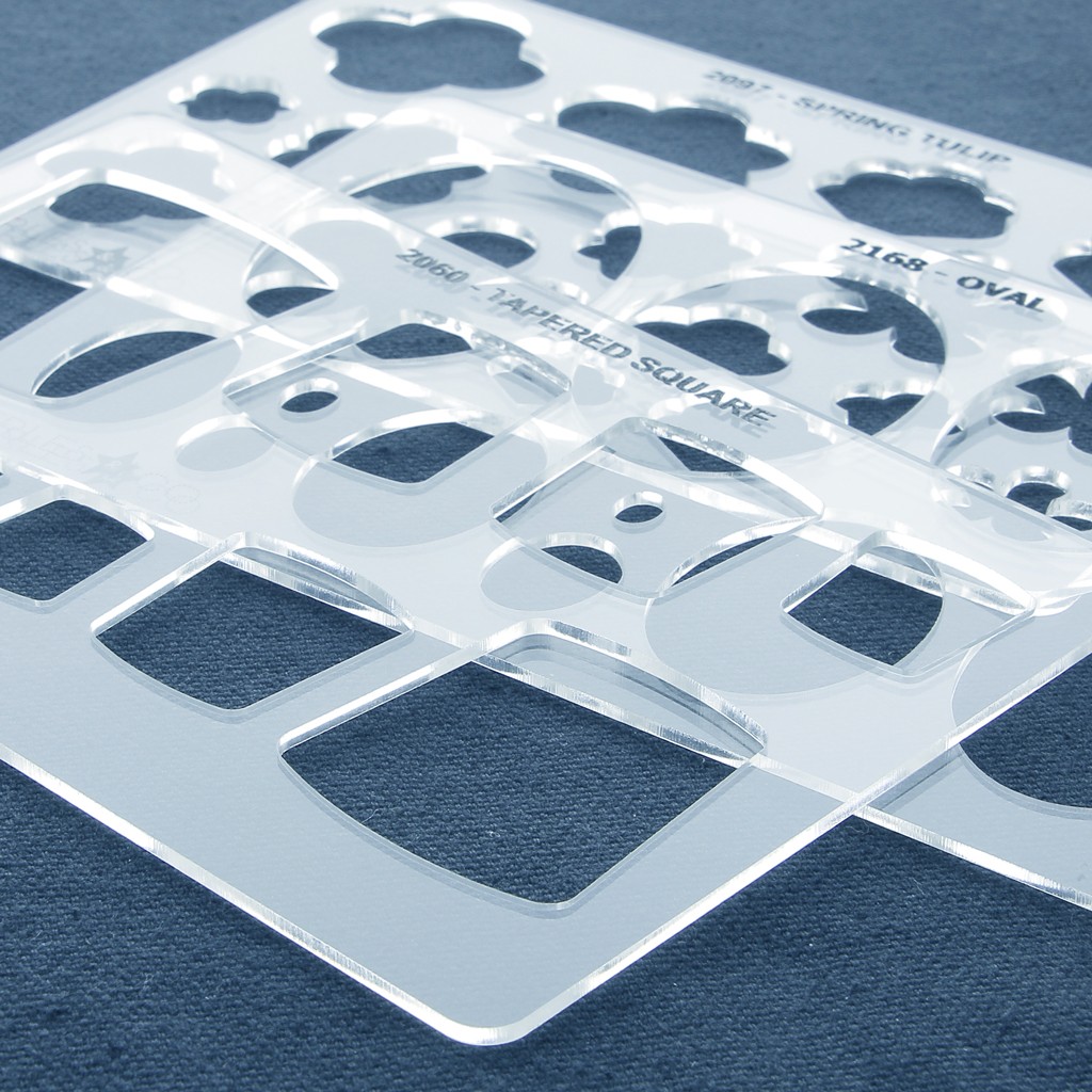 Gabarit rigide pour pâte polymère 152x100 mm motifs Carrés design x1 ...