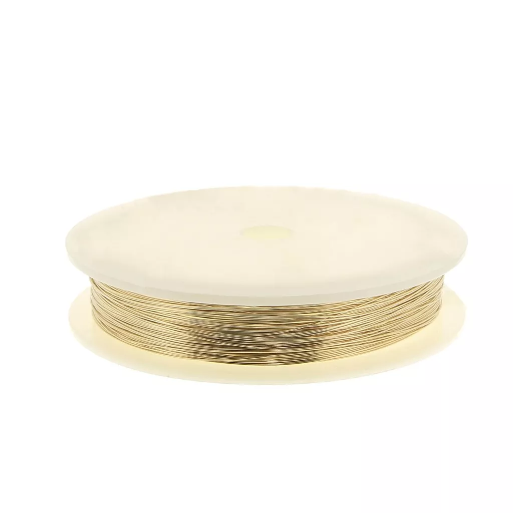 Fil dur 0.4 mm en Gold filled (or laminé) x10 m - Perles & Co