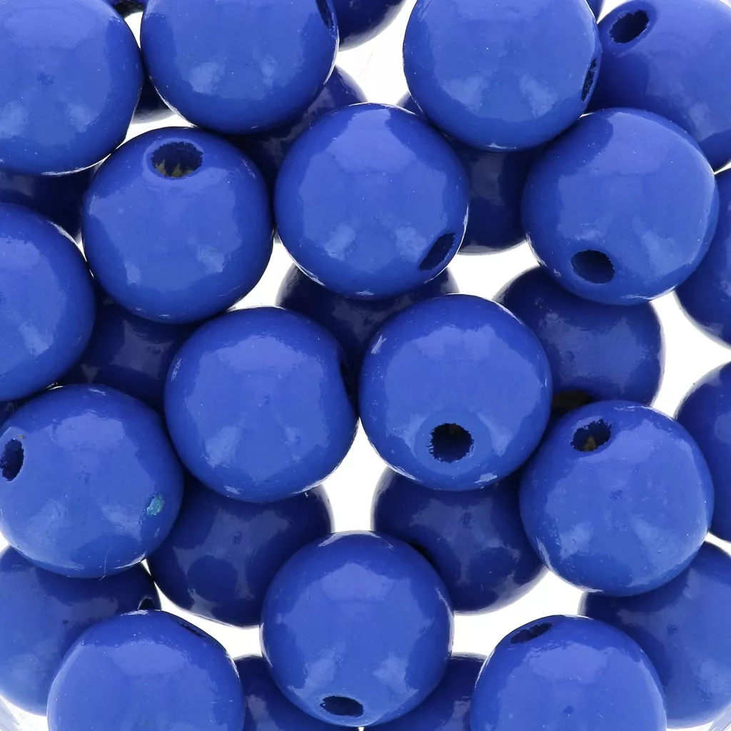 Perles rondes en bois vernis pour la création d'accessoires et de ...