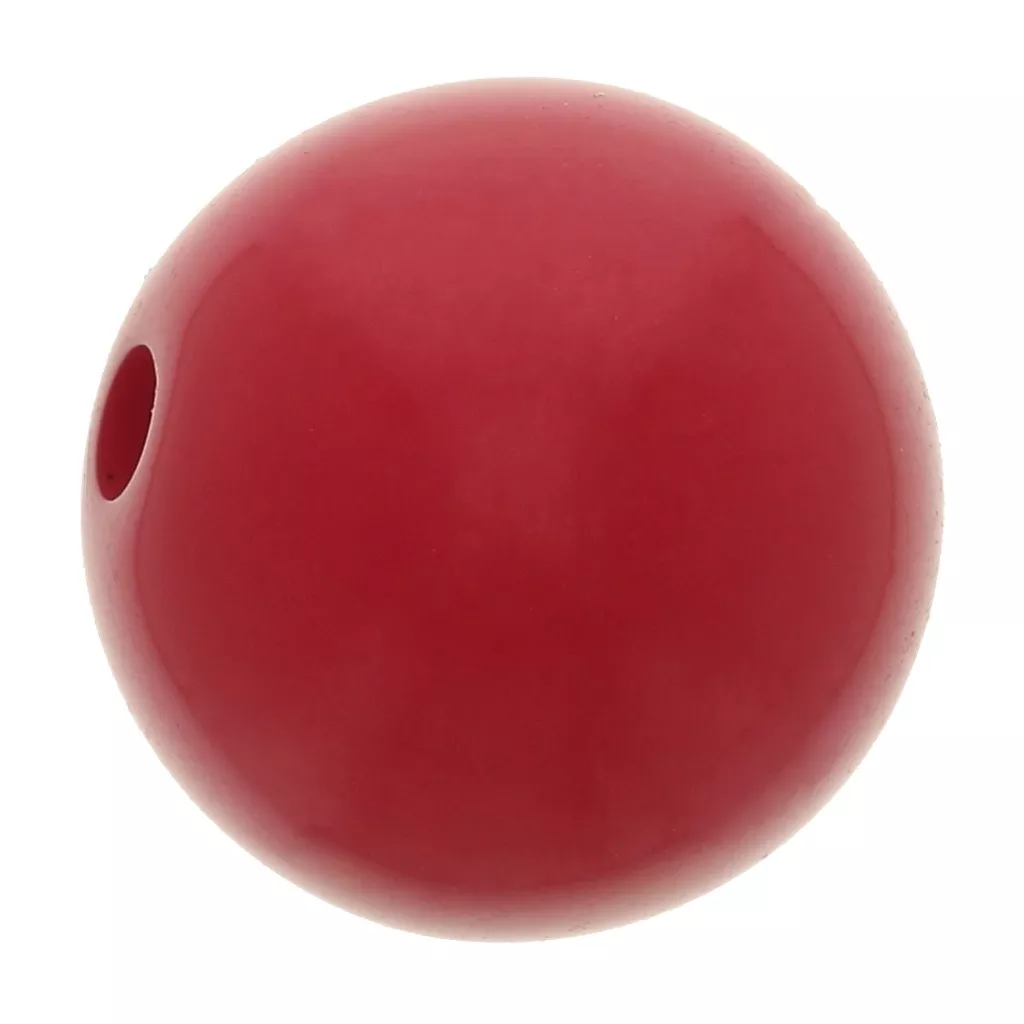 Perle en résine opaque 10 mm Rouge foncé x1 - Perles & Co