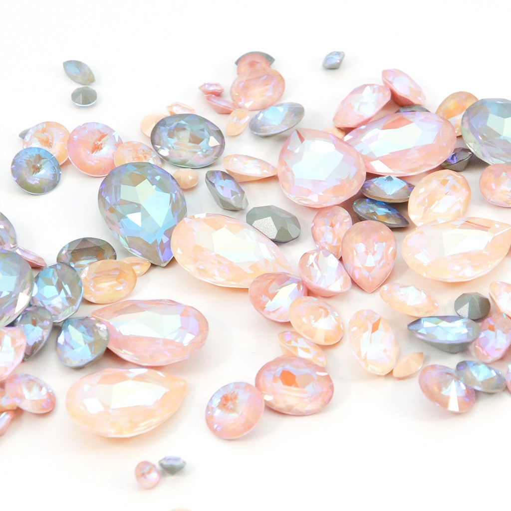 Cabochon PureCrystal 4320 14x10 mm - Crystal Ivory Cream Delite x1 ...