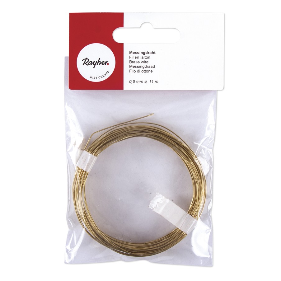 Fil laiton rond souple 0.6 mm - pour création de bijoux - Doré x11m ...