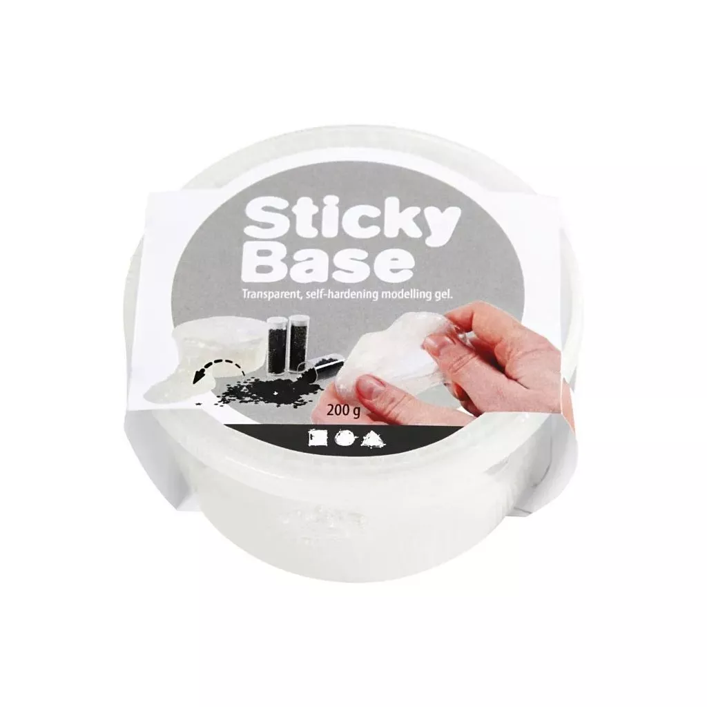 Pâte autodurcissante collante transparente Sticky Base x200g - Perles & Co