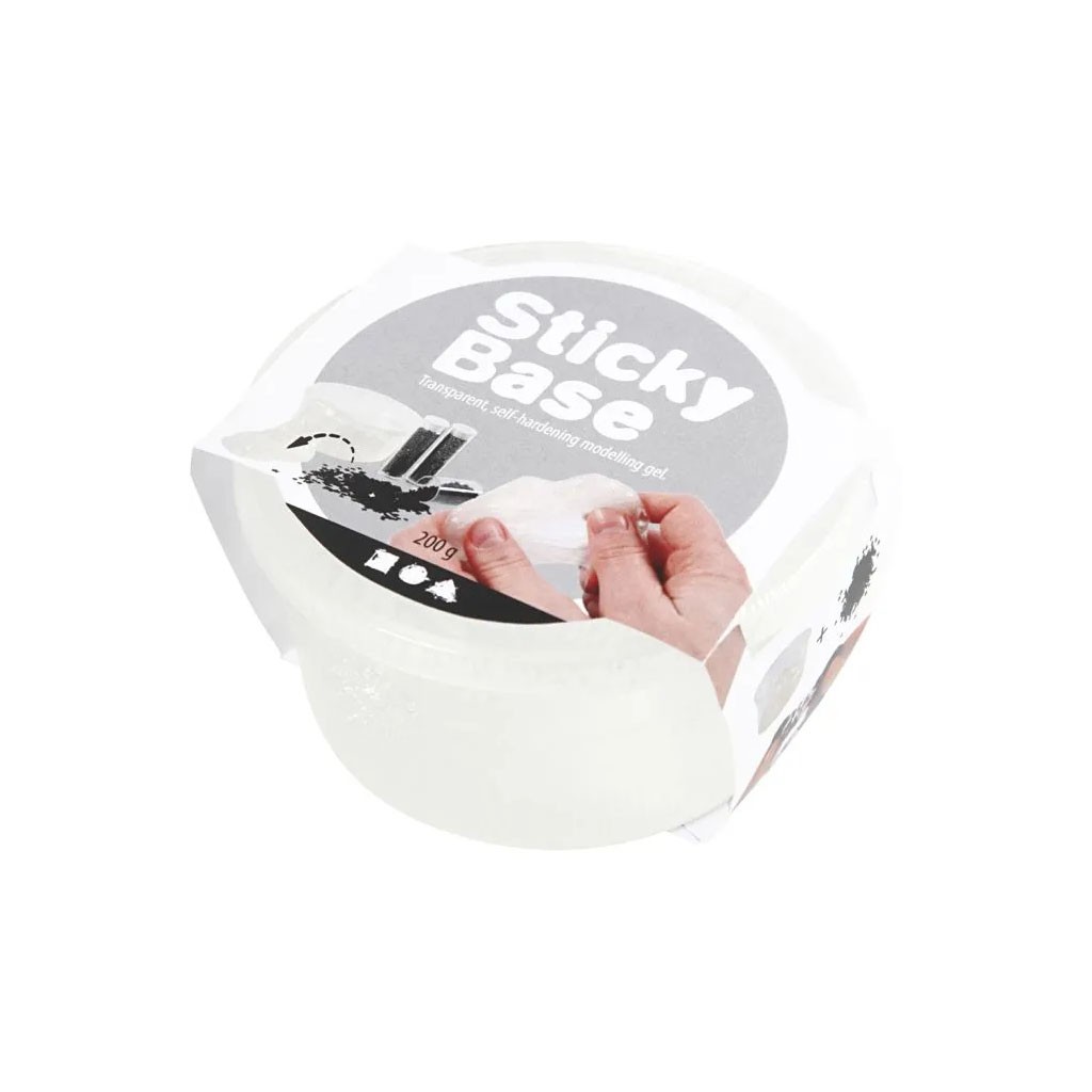 Pâte autodurcissante collante transparente Sticky Base x200g - Perles & Co