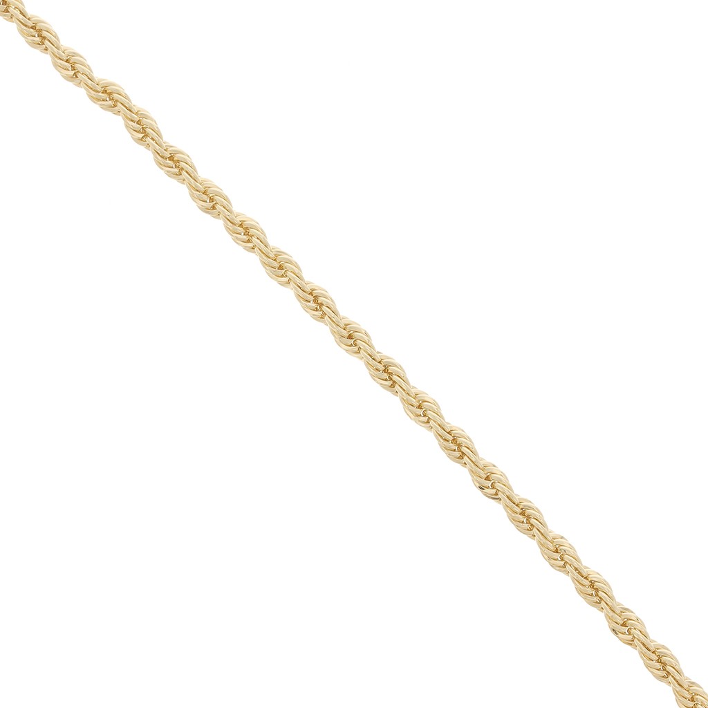 Chaîne maille Corde 3 mm - Doré x1m - Perles & Co
