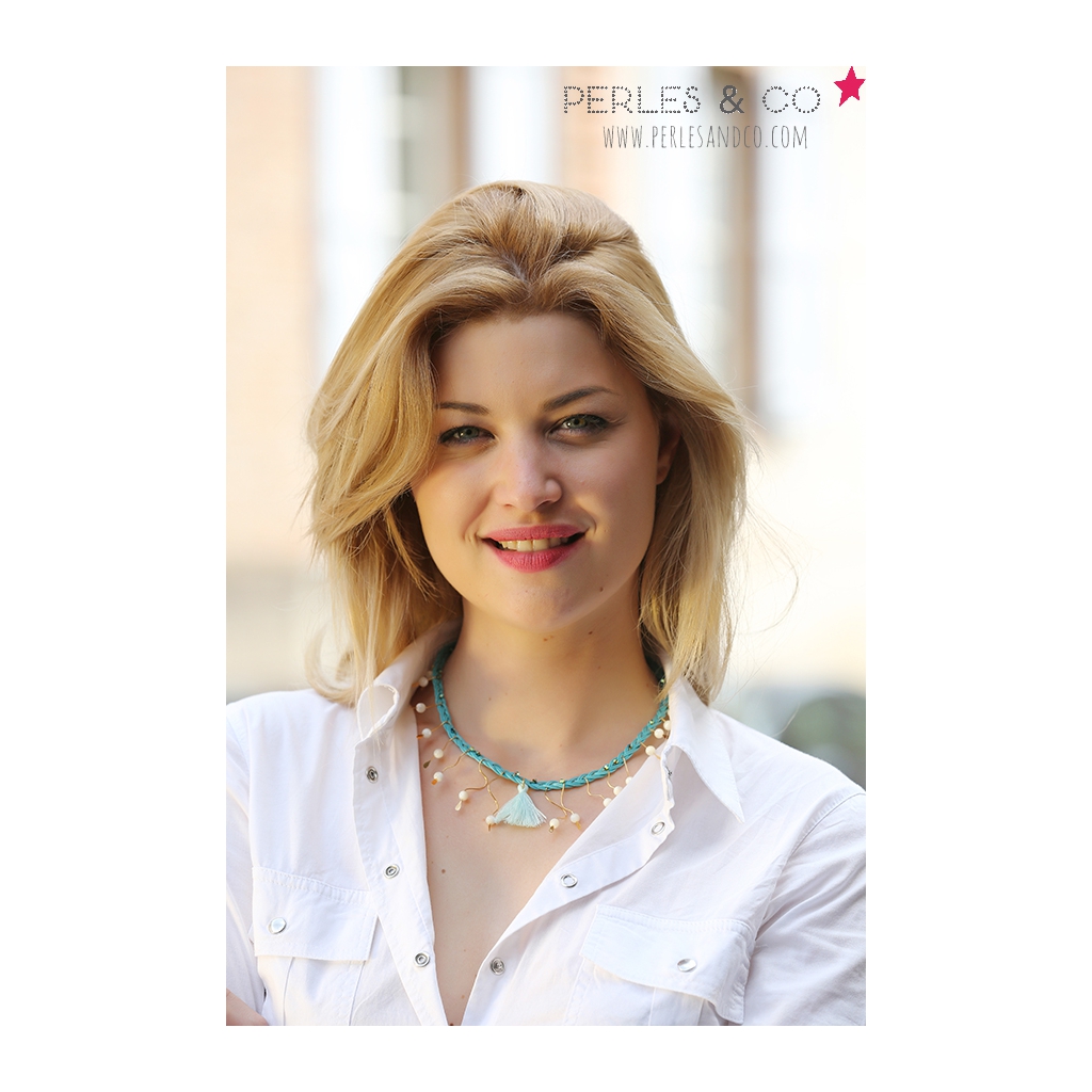 Coton ciré 1 mm Light Turquoise x5 m - Perles & Co