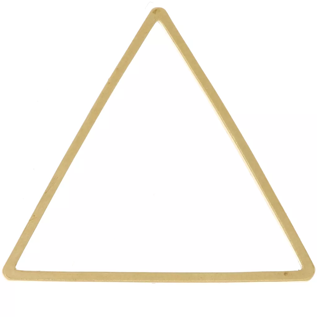 Anneau de montage et tissage triangle 25x29 mm - Laiton brut x1 ...