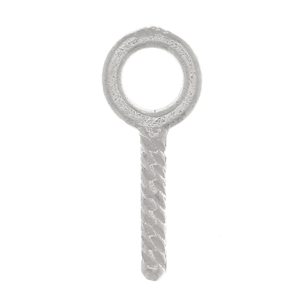 Crochets pitons à visser avec anneau 4 mm - Argent 925 x4 - Perles & Co