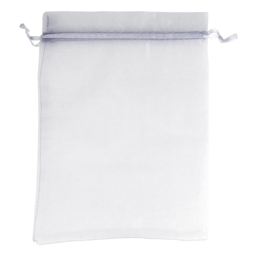 Sachet Organza 145x195 mm Blanc x1 - Perles & Co