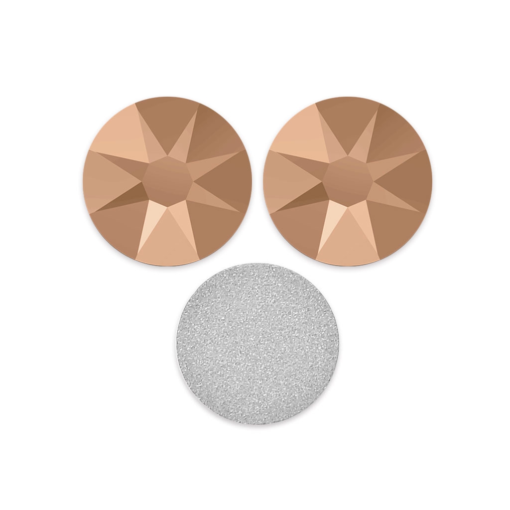 Strass à coller en cristal PureCrystal 3 mm Crystal Rose Gold x36 ...
