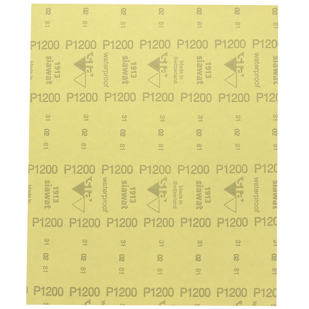 Papier Emeri waterproof SIA Abrasives 280x230 mm - P1200 - Rouge x1 ...