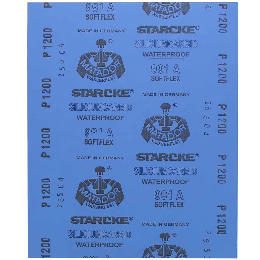 Papier Emeri MATADOR - souple Softflex waterproof 280x230 mm - P1200 ...