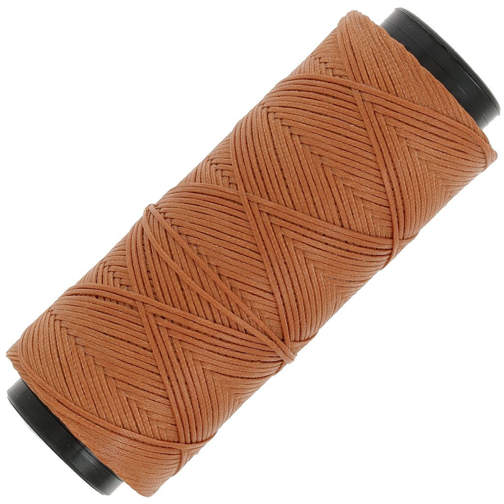 Fil plat en polyester ciré - Slam Cord pour micro macramé 1 mm - Mocca ...