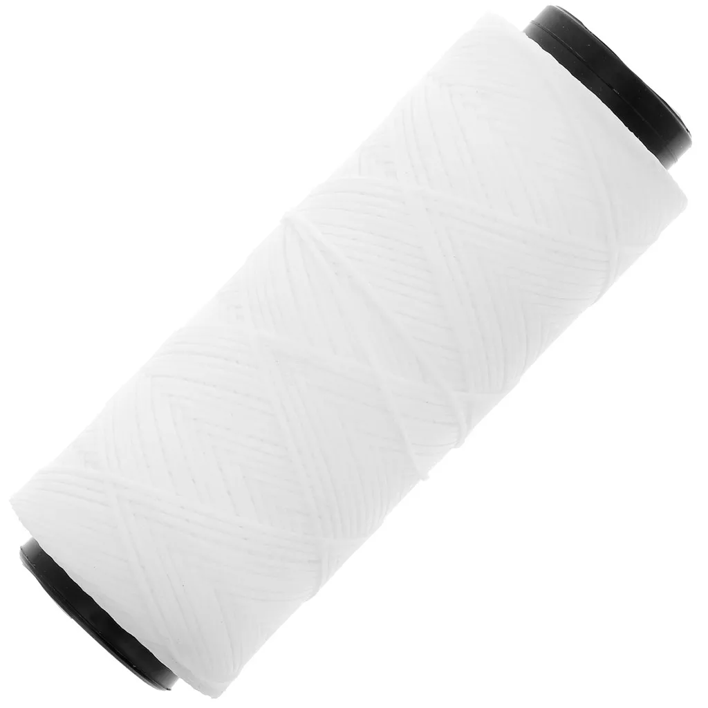 Fil plat en polyester ciré - Slam Cord pour micro macramé 1 mm - Blanc ...