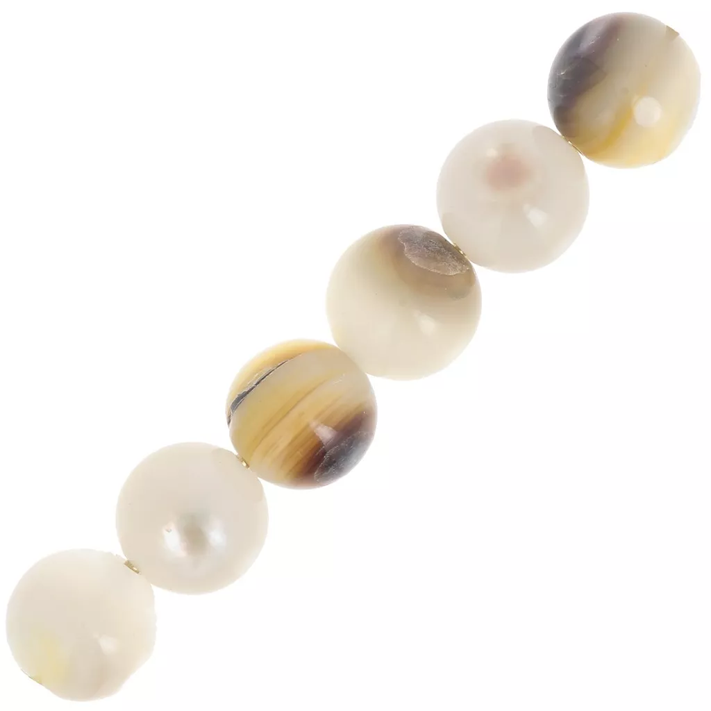 Perles rondes en nacre 6 mm x25 - Perles & Co