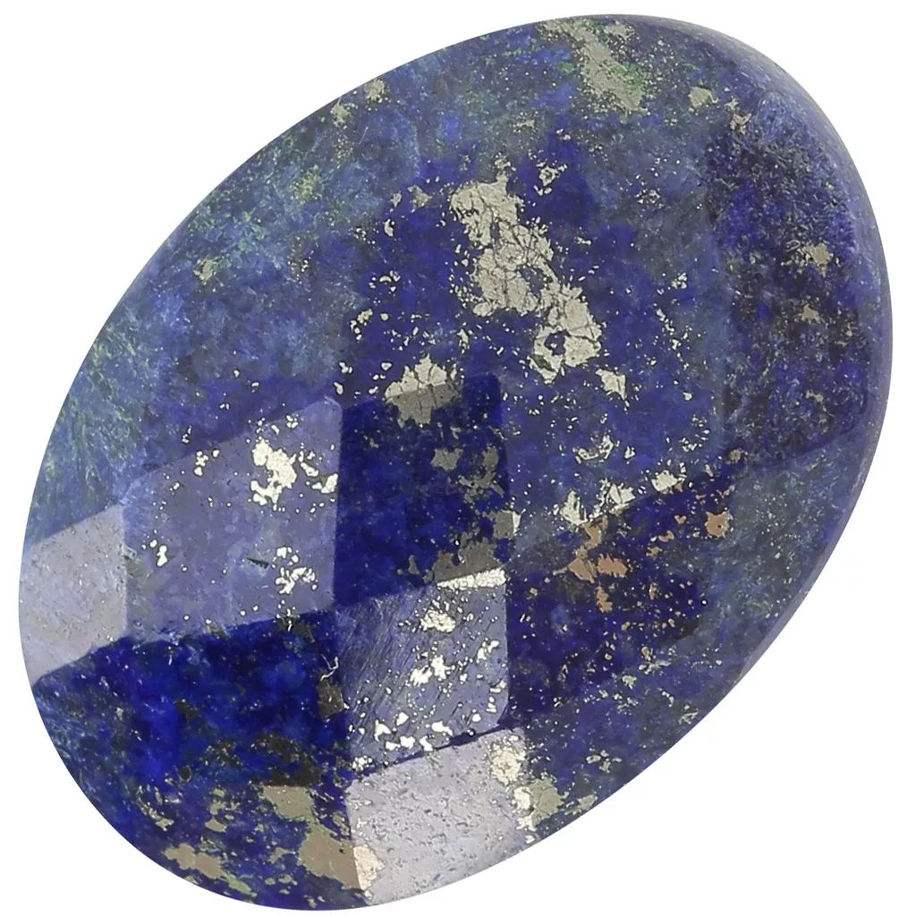 Cabochon ovale facetté 18x13 mm en pierre gemme - Lapis lazuli x1 ...