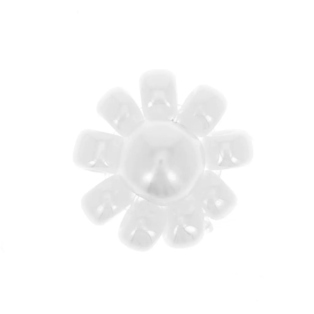 Fleur en perles de rocailles - marguerite - 10 mm - Blanc - Blanc nacré ...