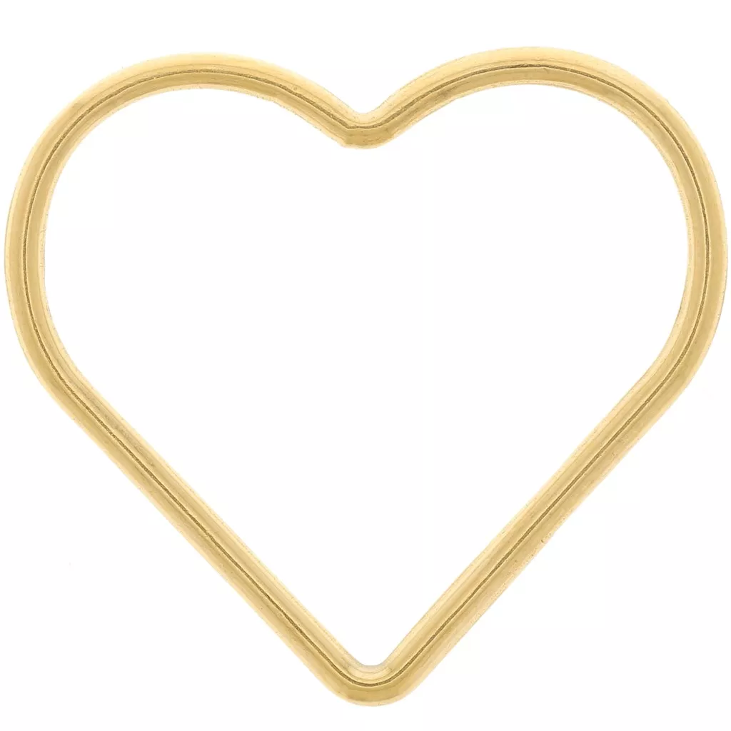 Intercalaire coeur 23x25 mm - Acier inoxydable 304 Doré x1 - Perles & Co