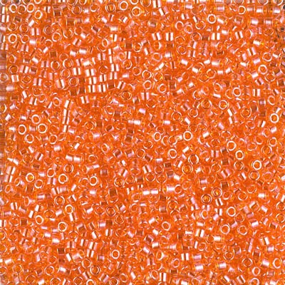 Miyuki Delica 11/0 DB1887 - Transparent Orange Luster x8g - Perles & Co
